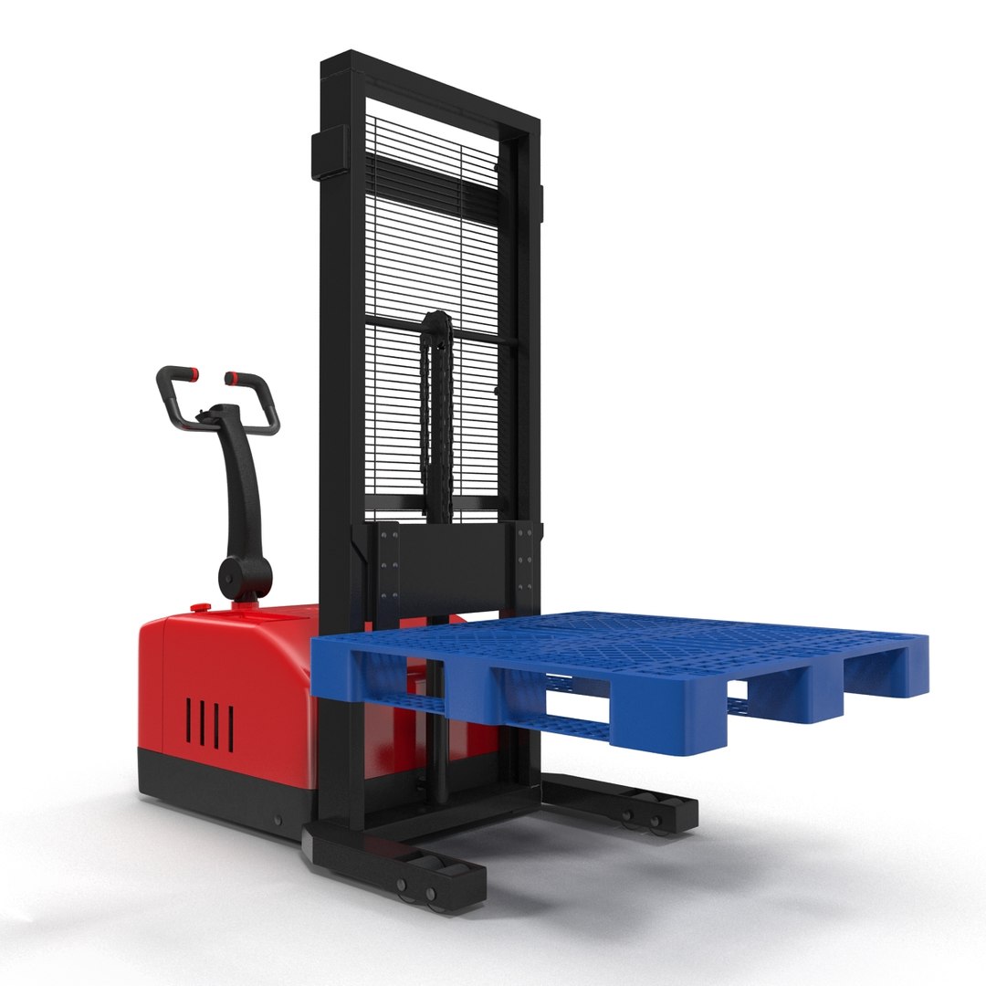 Electric Walkie Stacker Pallet 3d 3ds