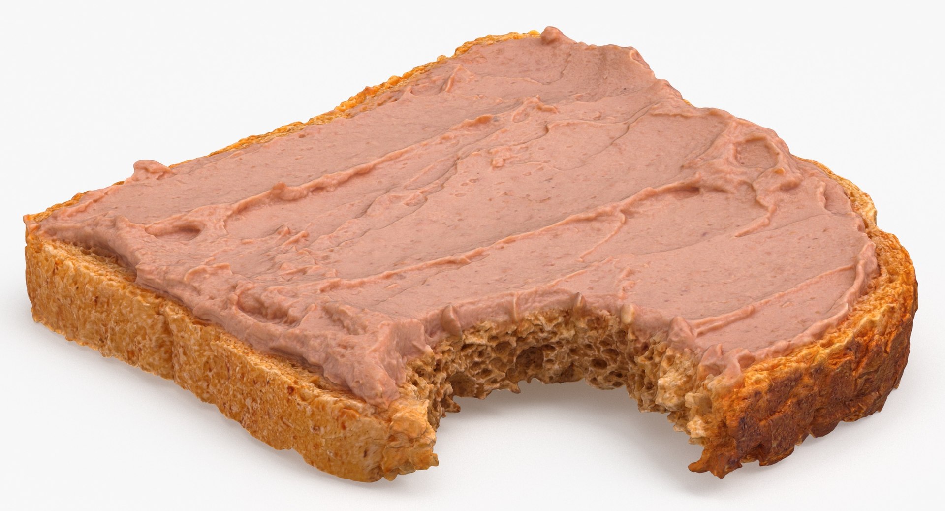 Toast With Duck Paste 01 Bitten Model - TurboSquid 2071838