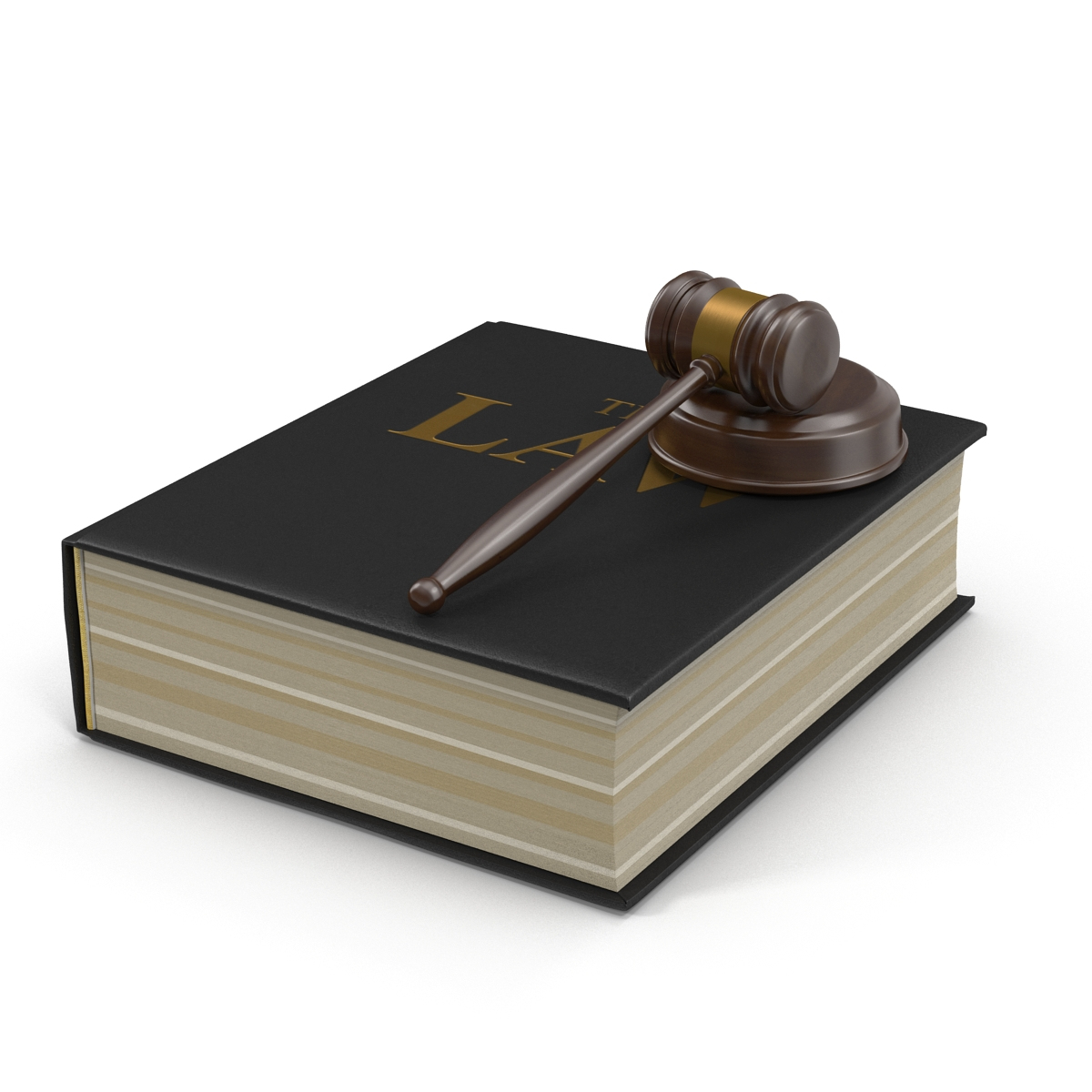 3d legal gavel scales law model