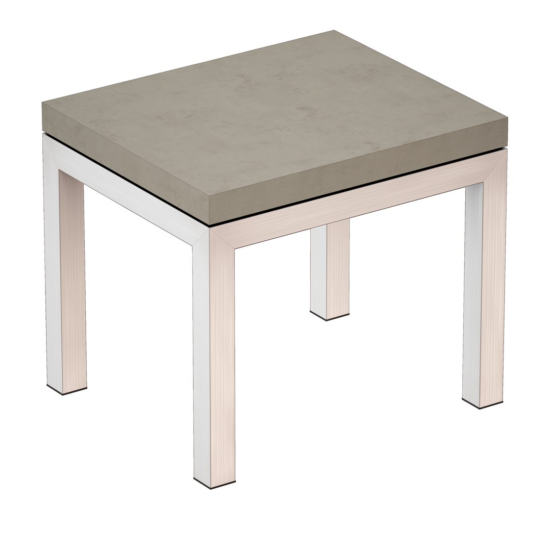 Coffee Table Stainless Steel 3D Model - TurboSquid 1613438