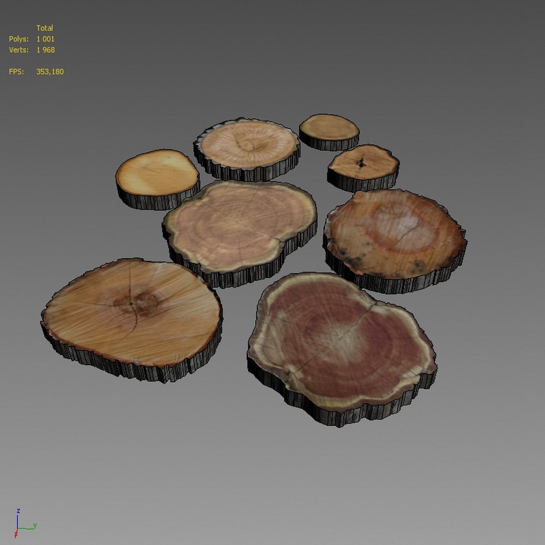 3D Wood Log Slices - TurboSquid 2096029