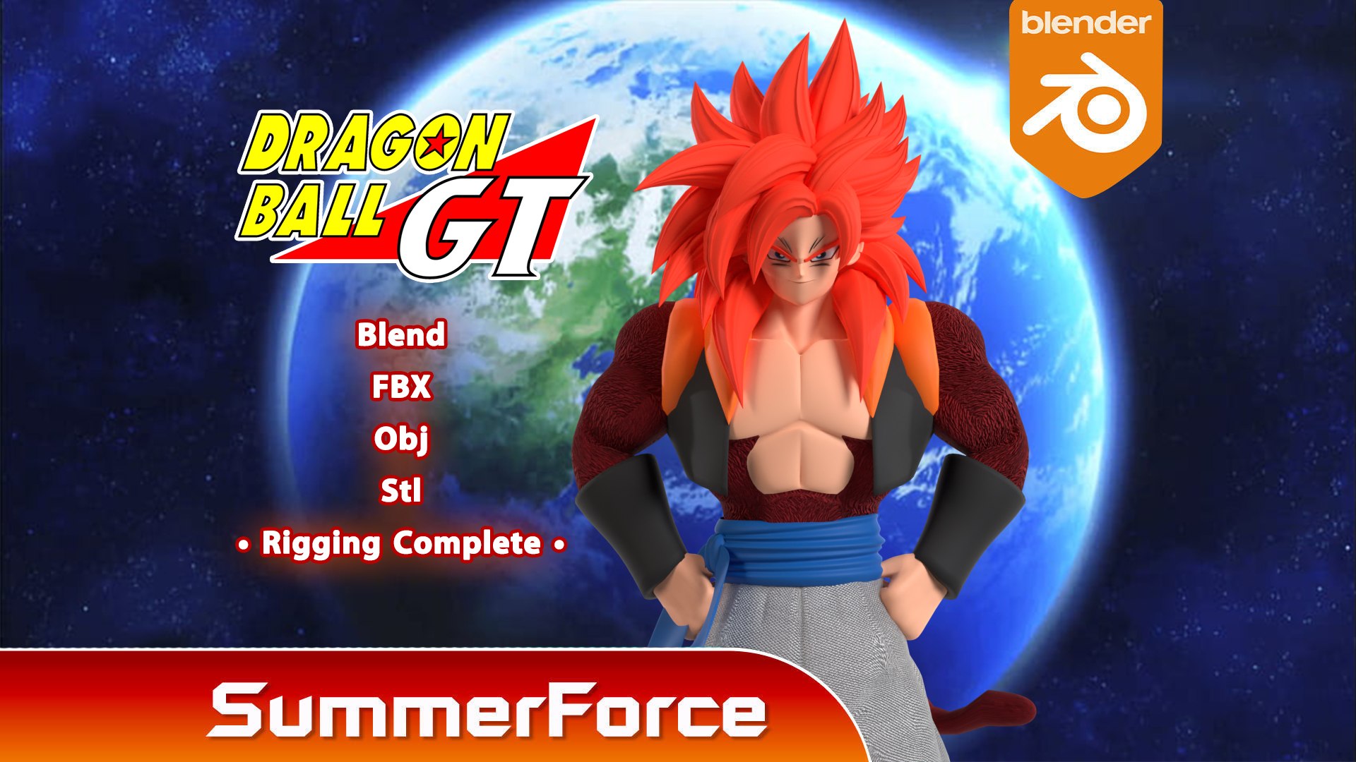 Gogeta Super Saiyan 4 - Dragonball GT 3D Model - TurboSquid 2277537
