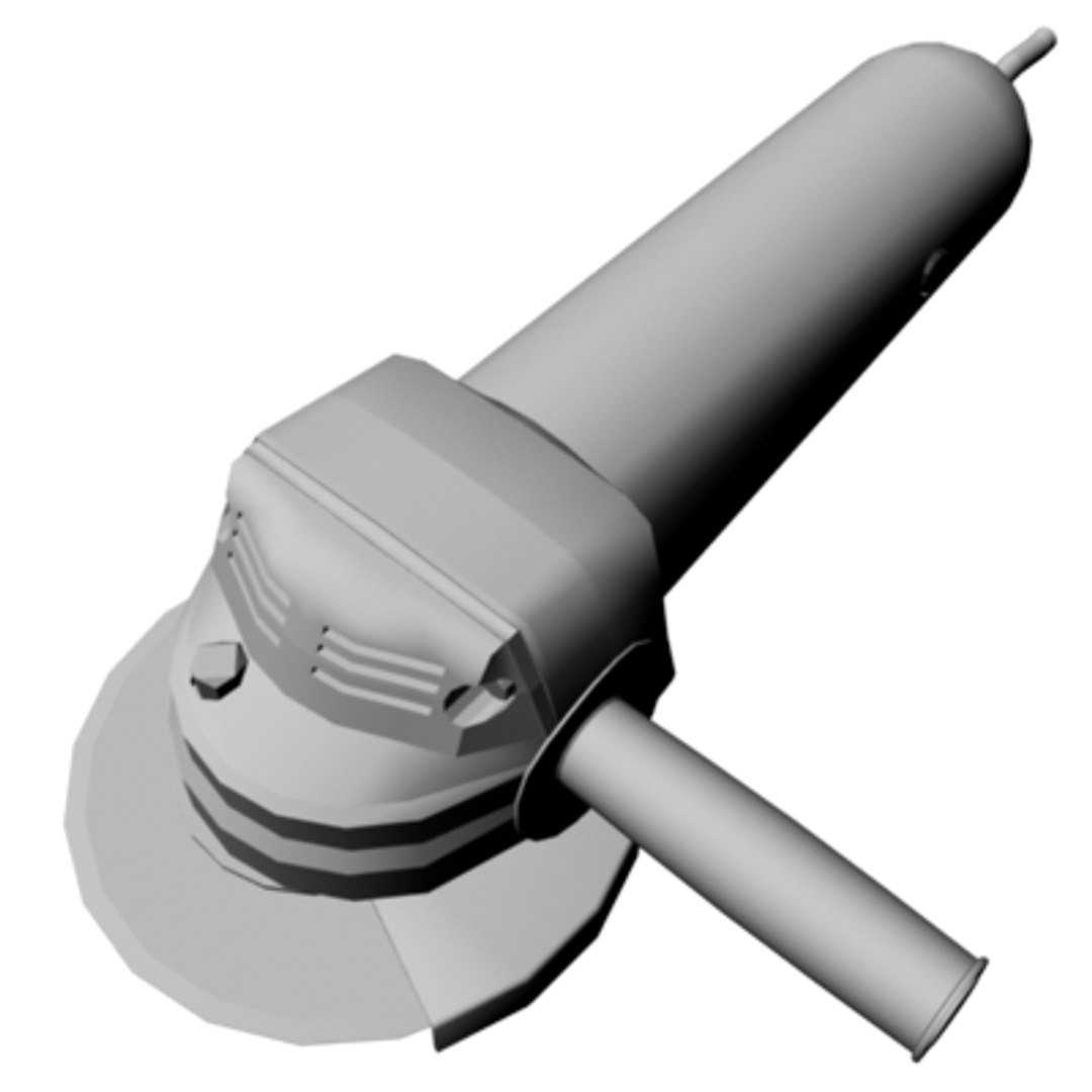 3d Angle Grinder Model