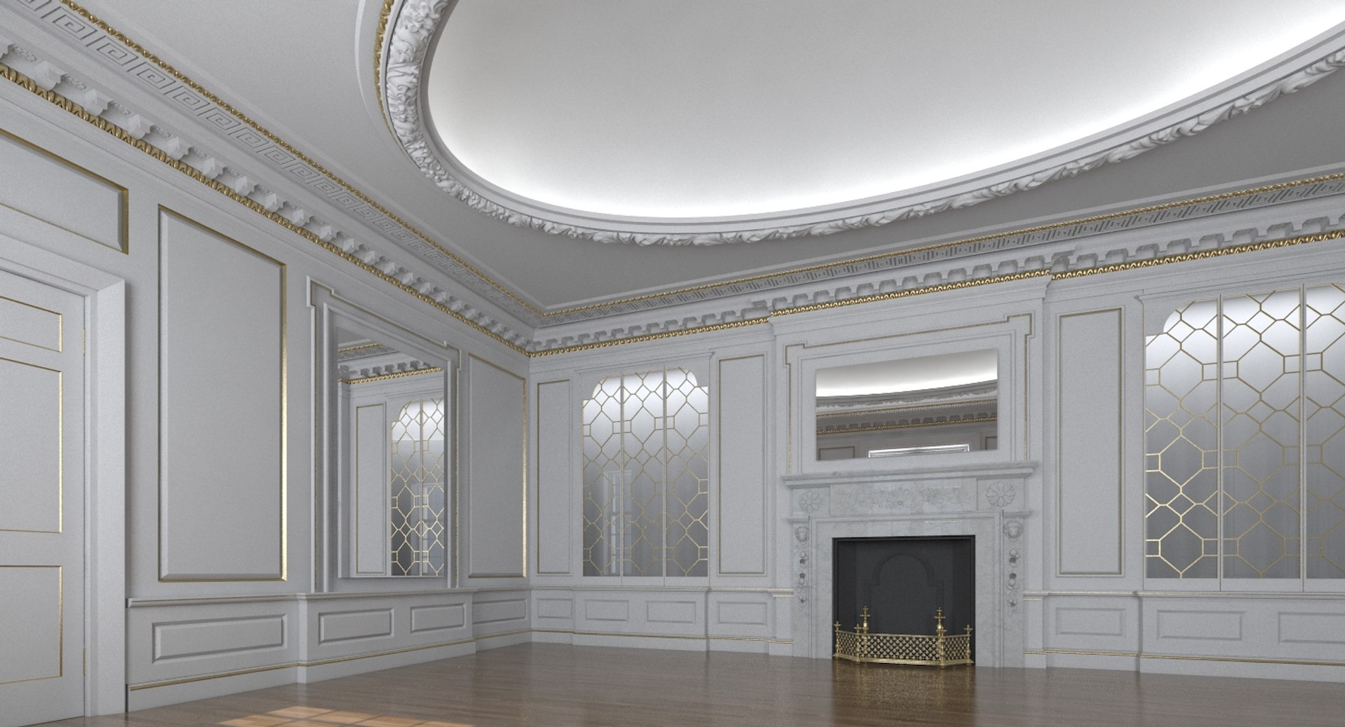 3D Classic Interior Room - TurboSquid 1387029