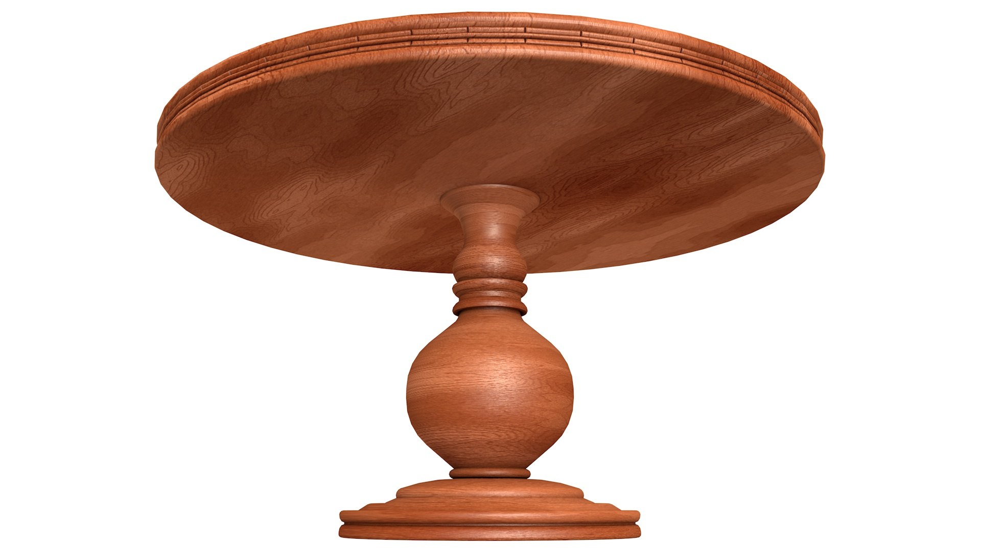 Wood Round Table 3D - TurboSquid 1832777