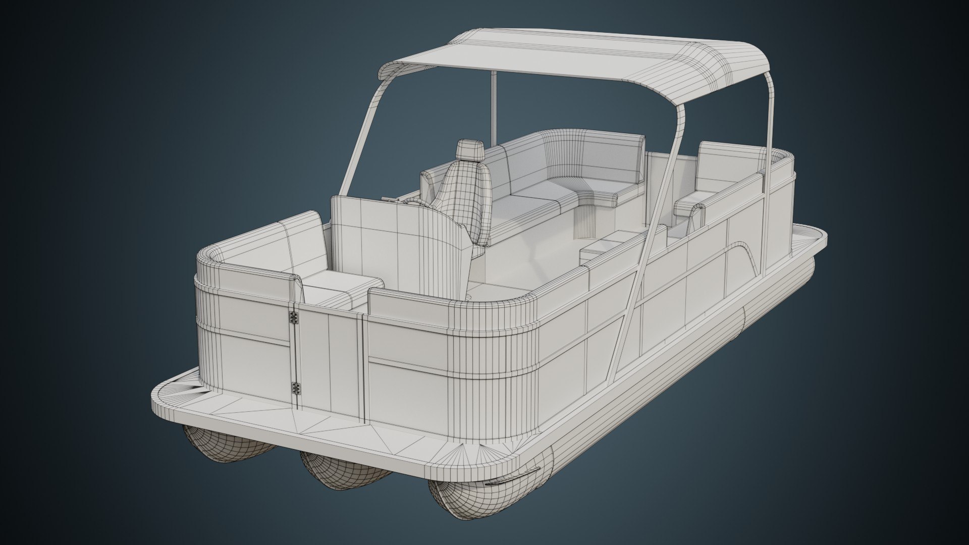 3D Pontoon Boat 1 Basic Model - TurboSquid 2011311