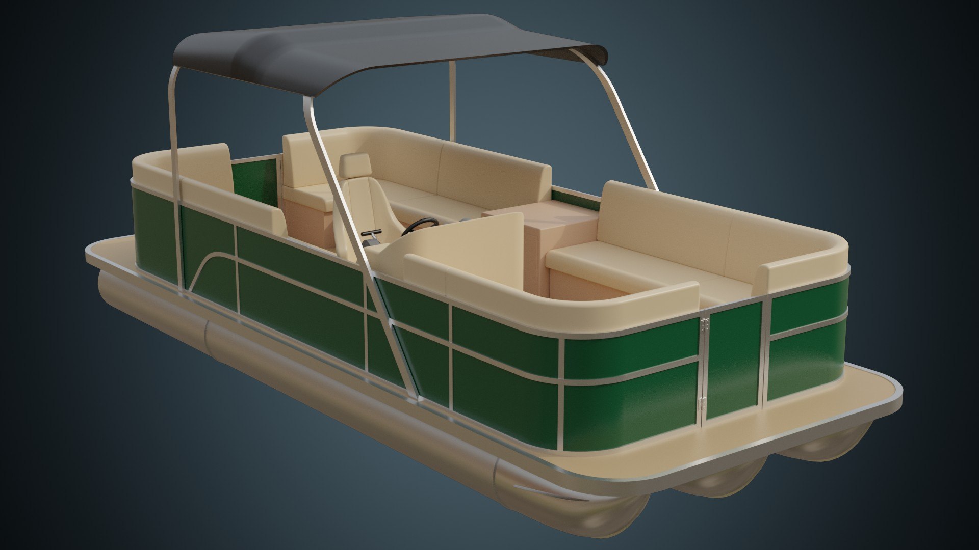 3D Pontoon Boat 1 Basic Model - TurboSquid 2011311