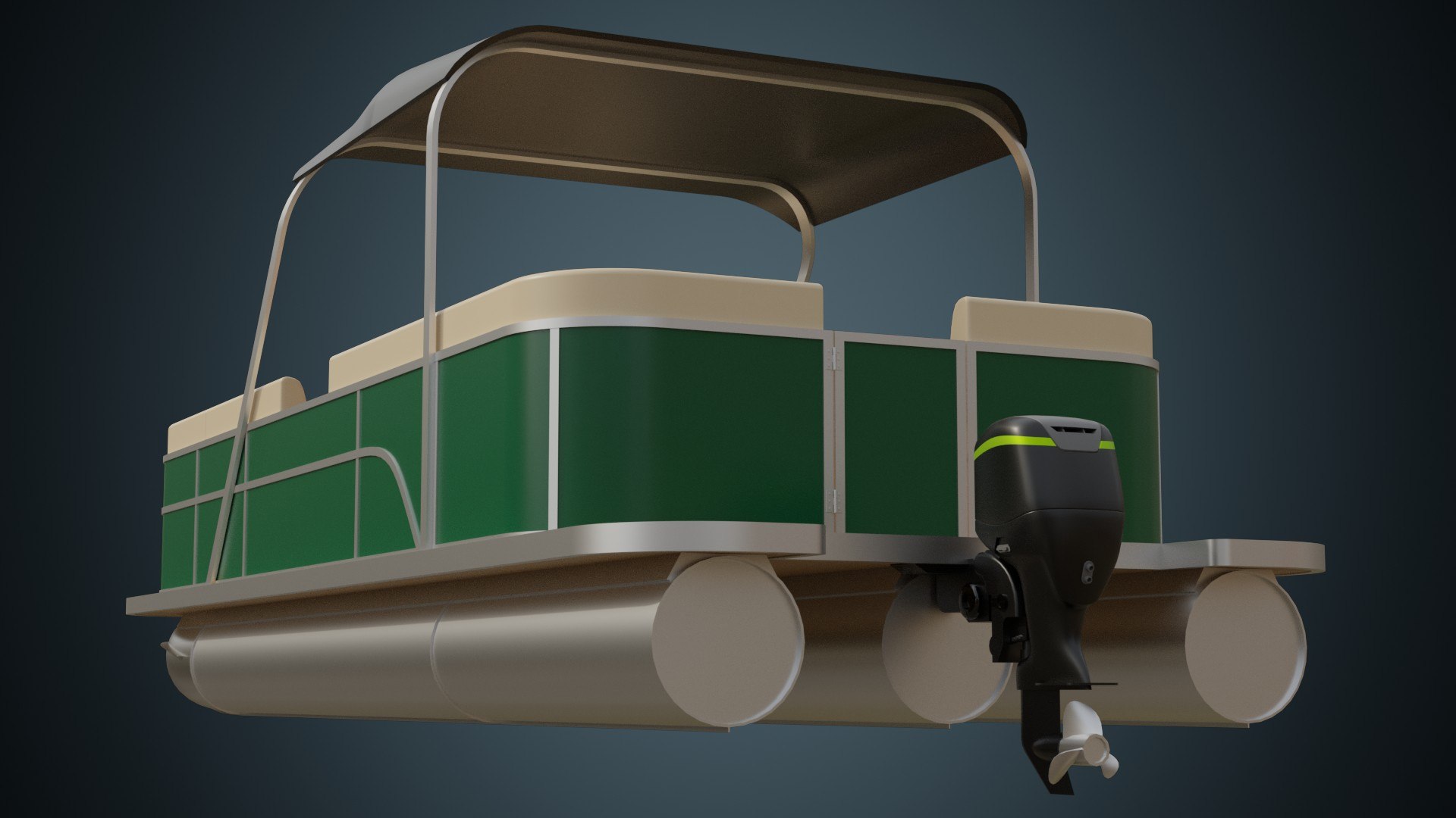 3D Pontoon Boat 1 Basic Model - TurboSquid 2011311