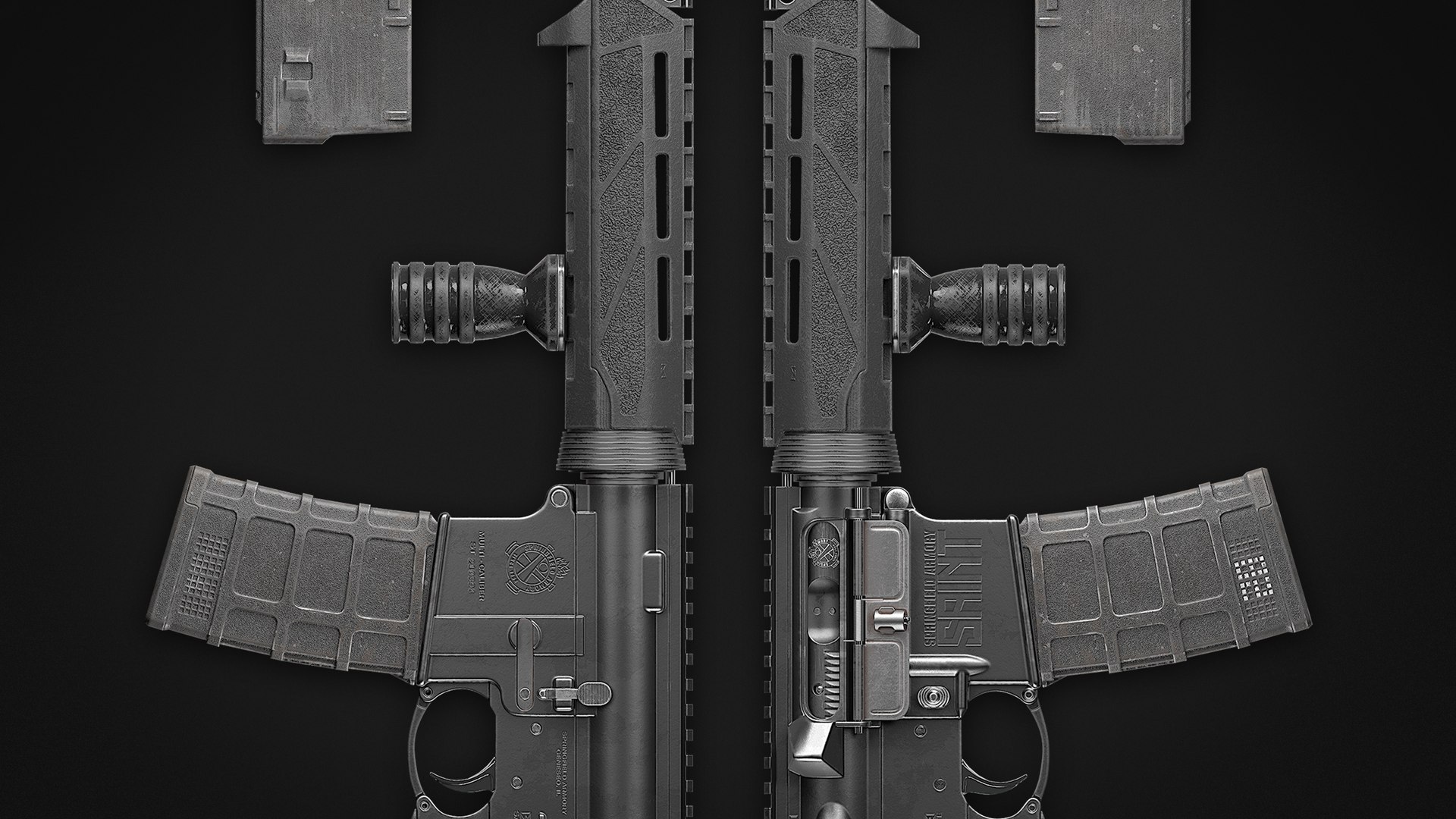 AR-15 SAINT ACOG-MUZZLE-GRIP 3D Model - TurboSquid 1942700