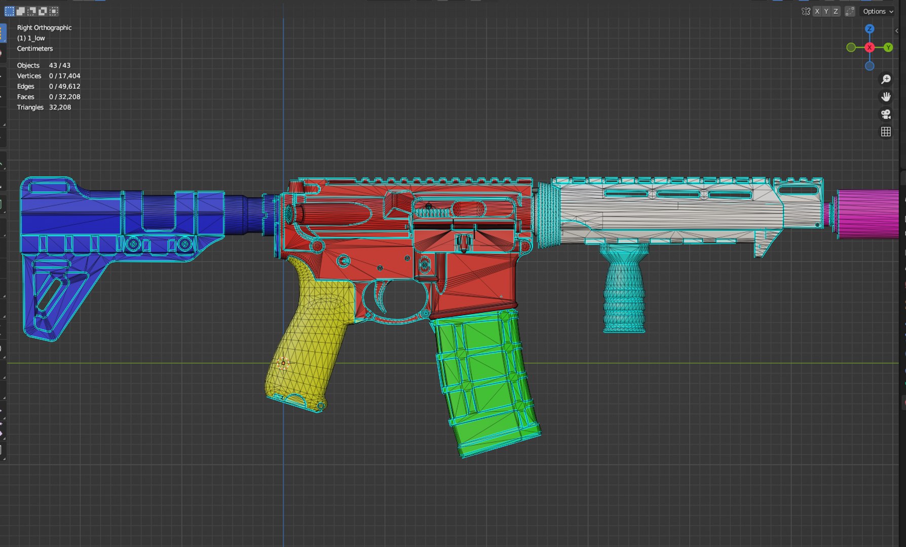 AR-15 SAINT ACOG-MUZZLE-GRIP 3D Model - TurboSquid 1942700