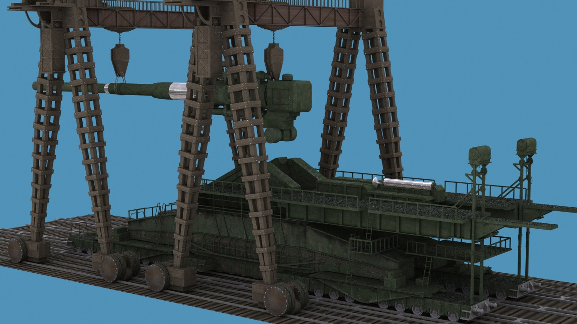 3d Model Of German Railroad Gun