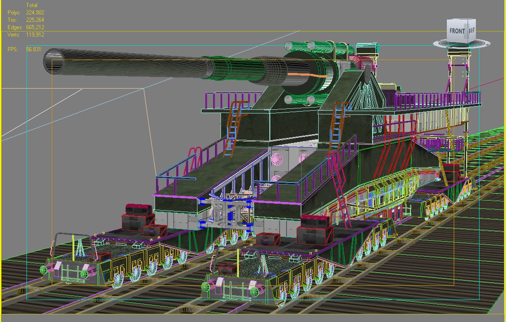 3d Model Of German Railroad Gun
