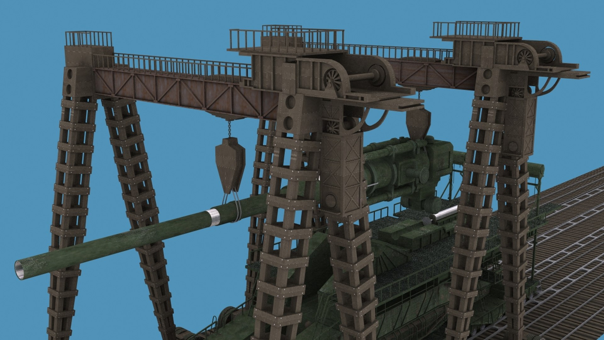 3d Model Of German Railroad Gun