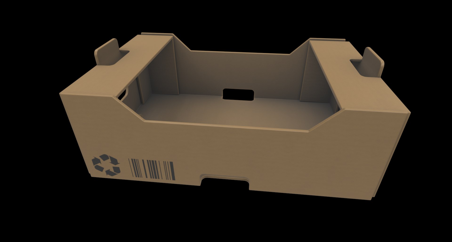 3D Cardboard Crate Model - TurboSquid 2296140