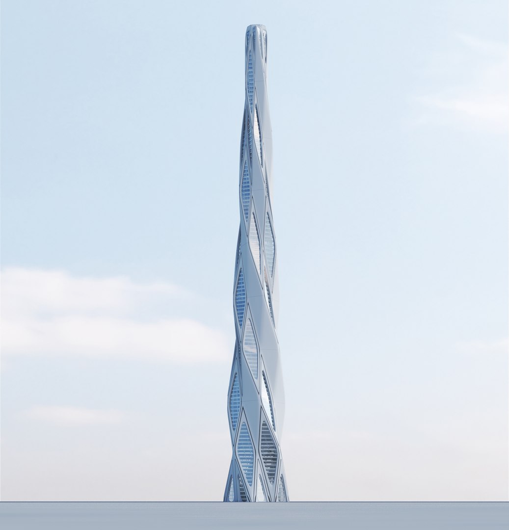 Twisting Tower 3D Model - TurboSquid 1759604