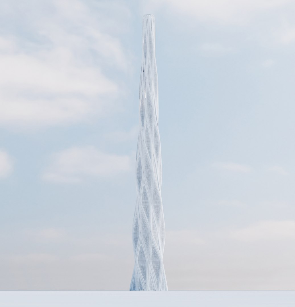 Twisting Tower 3D Model - TurboSquid 1759604