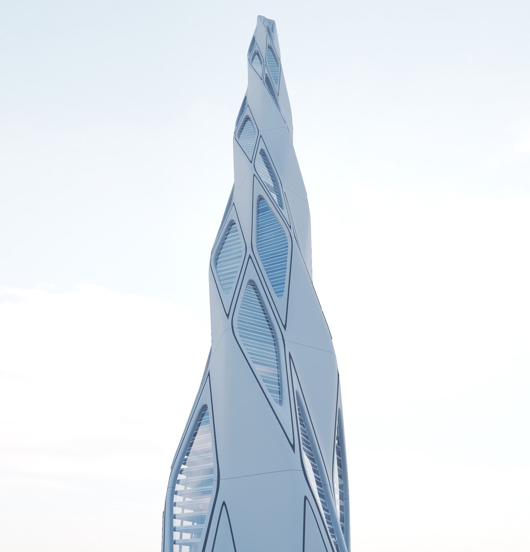 Twisting Tower 3D Model - TurboSquid 1759604