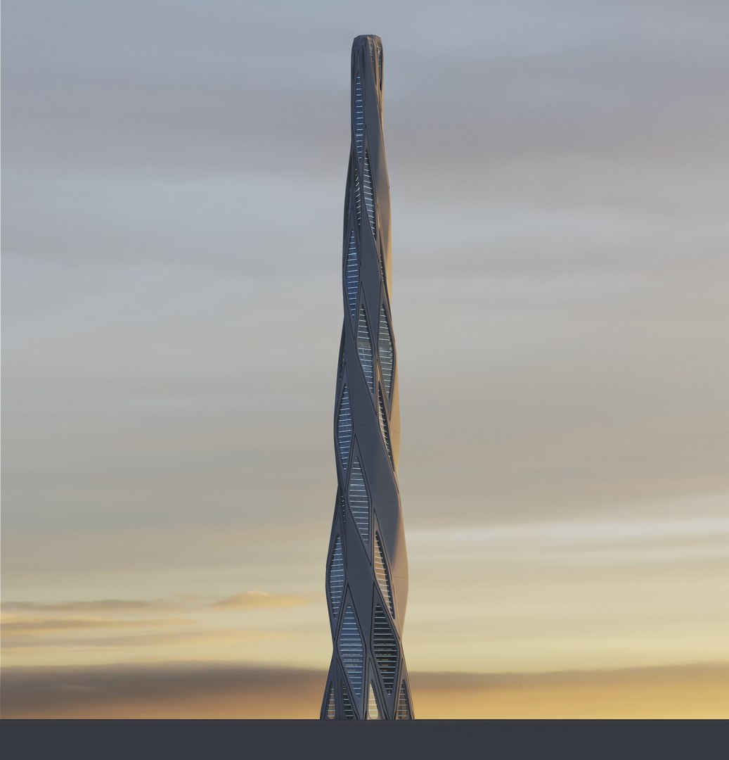 Twisting Tower 3D Model - TurboSquid 1759604