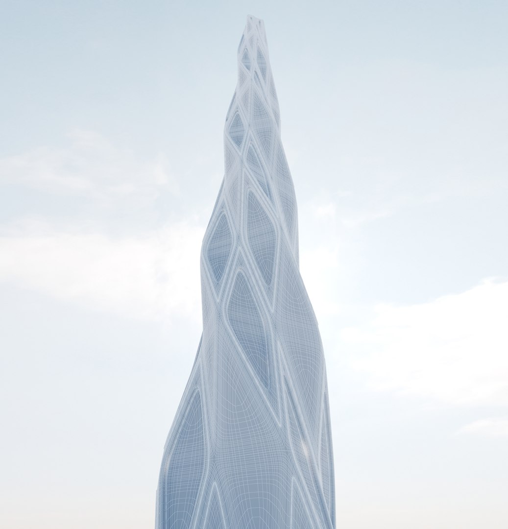 Twisting Tower 3D Model - TurboSquid 1759604