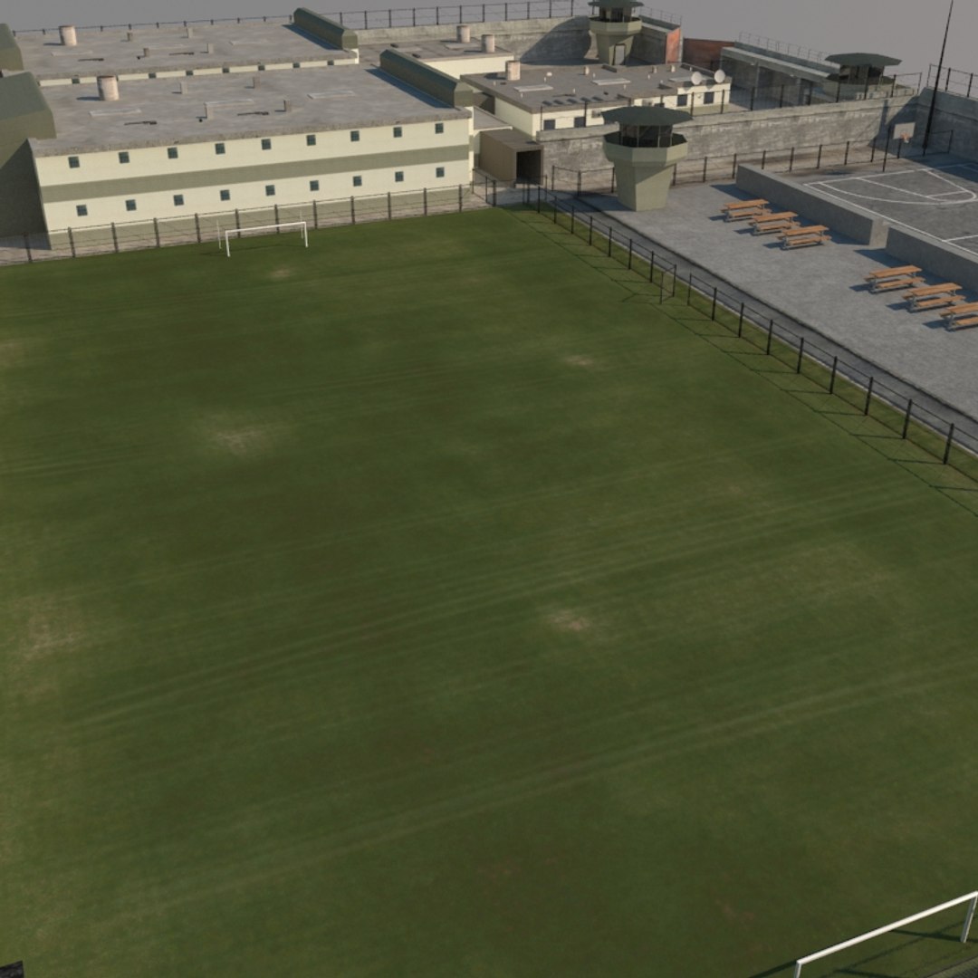 Prison Exterior Scene 3d Model