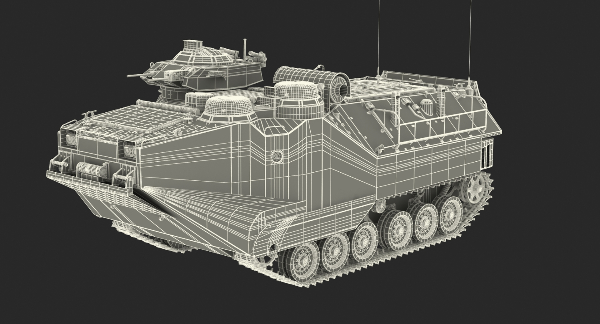 Landing Tracked Vehicle Aav-p7 3D Model - TurboSquid 1159053