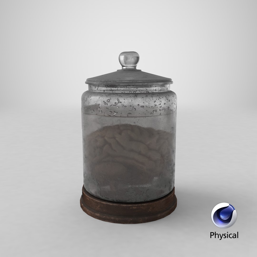 Vintage Organ Jar Human Brain PBR 3D Model - TurboSquid 2211562