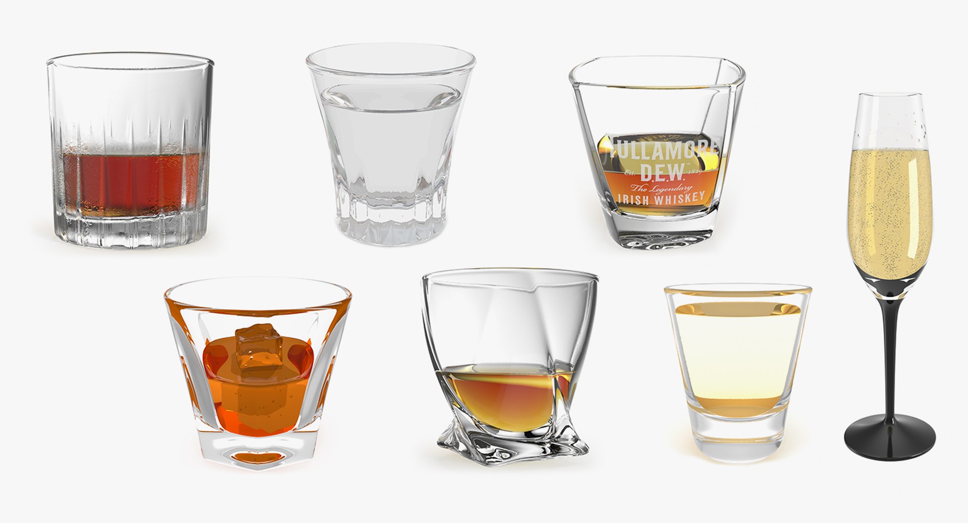 Alcoholic Beverages Collection 6 3D model - TurboSquid 2118763