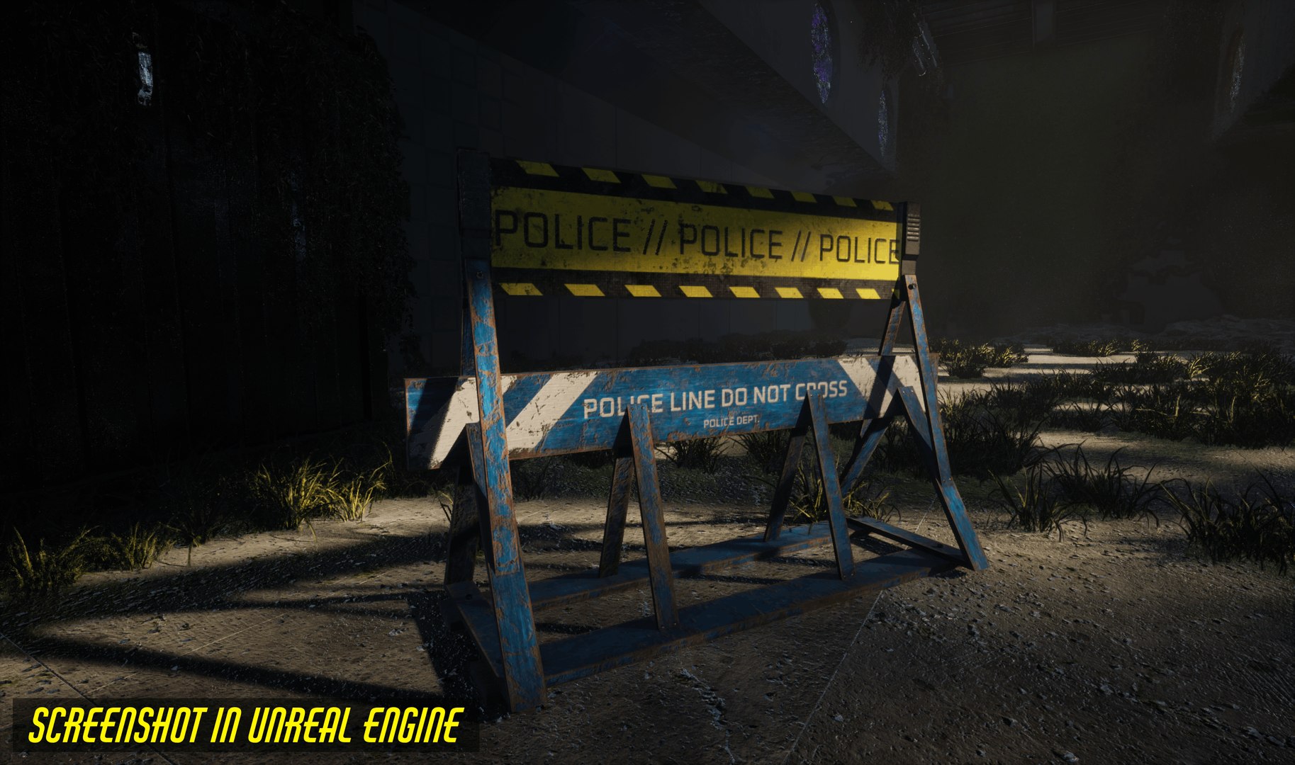 Wooden - Metal Sci-Fi Cyberpunk Barrier Collection 3D - TurboSquid 2356405