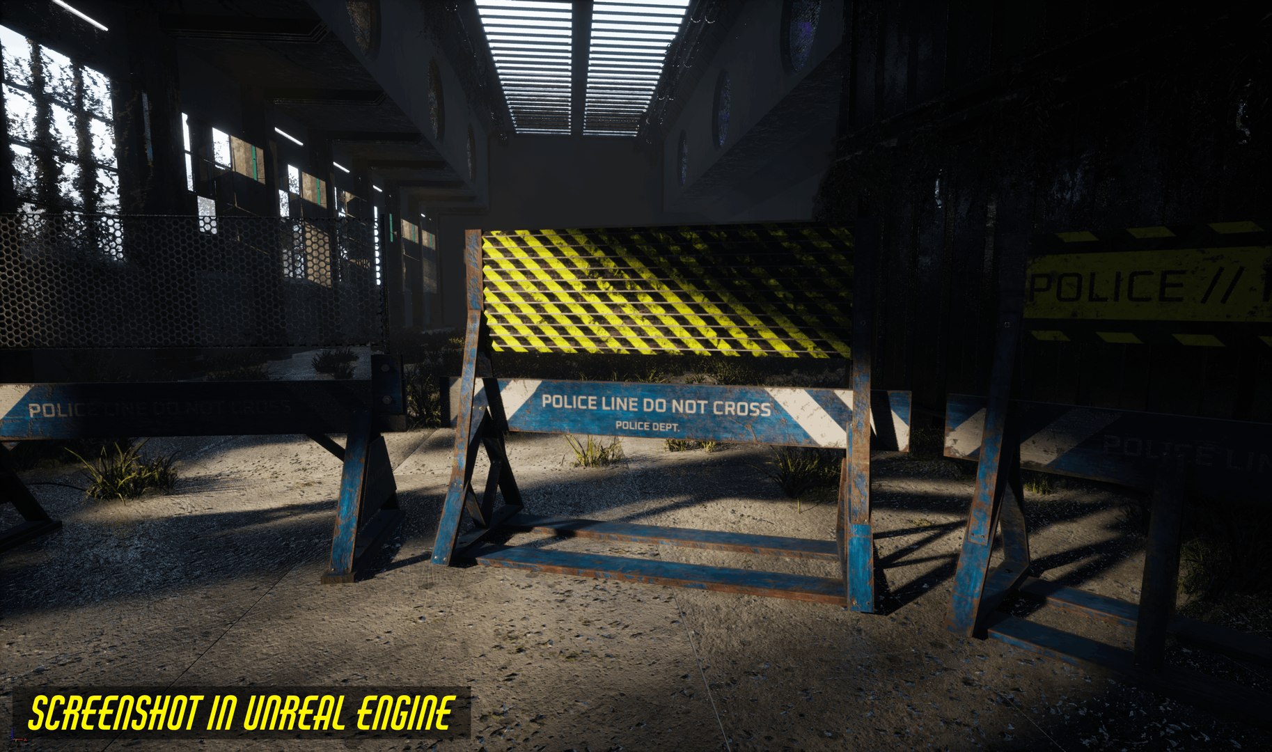 Wooden - Metal Sci-Fi Cyberpunk Barrier Collection 3D - TurboSquid 2356405