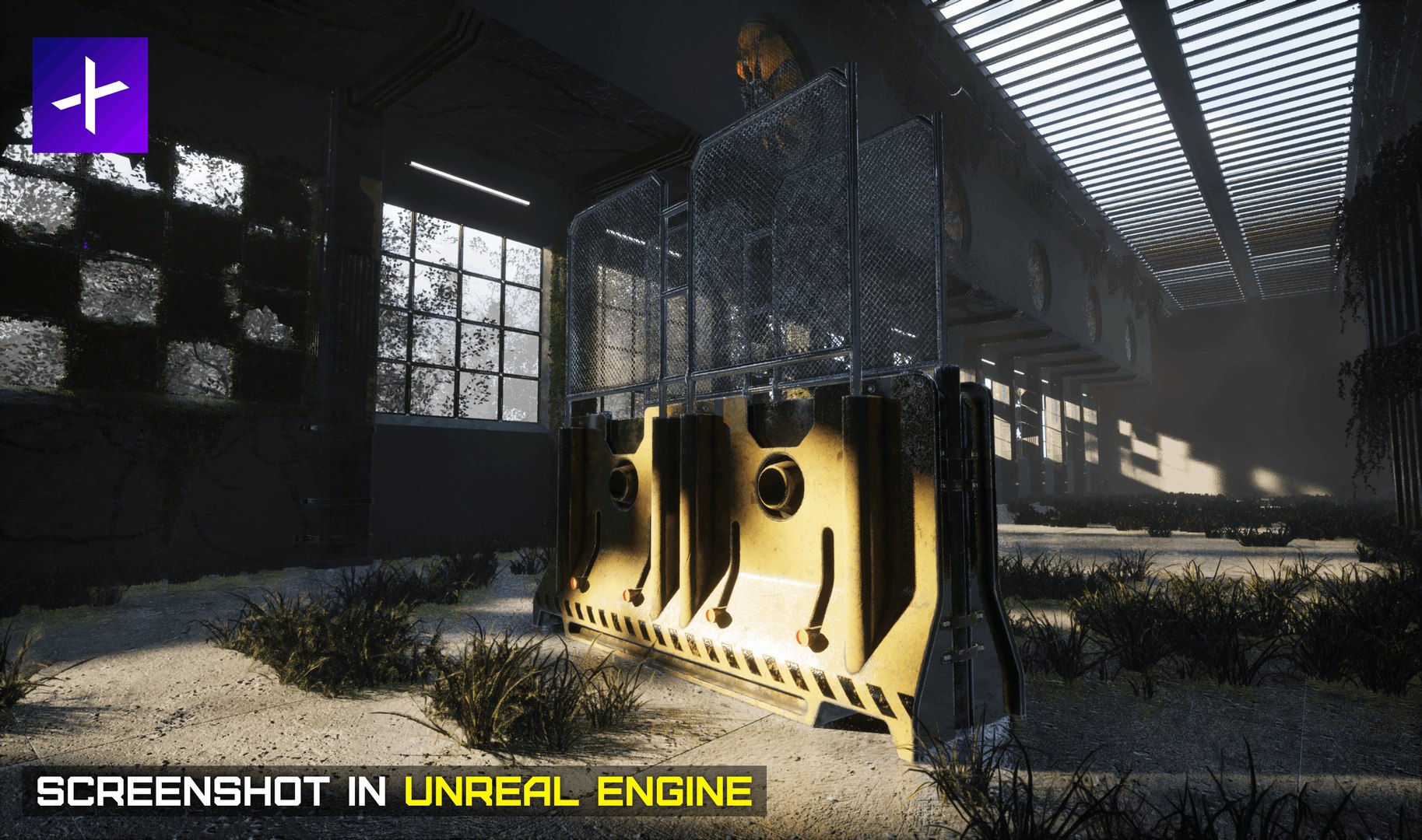 Wooden - Metal Sci-Fi Cyberpunk Barrier Collection 3D - TurboSquid 2356405