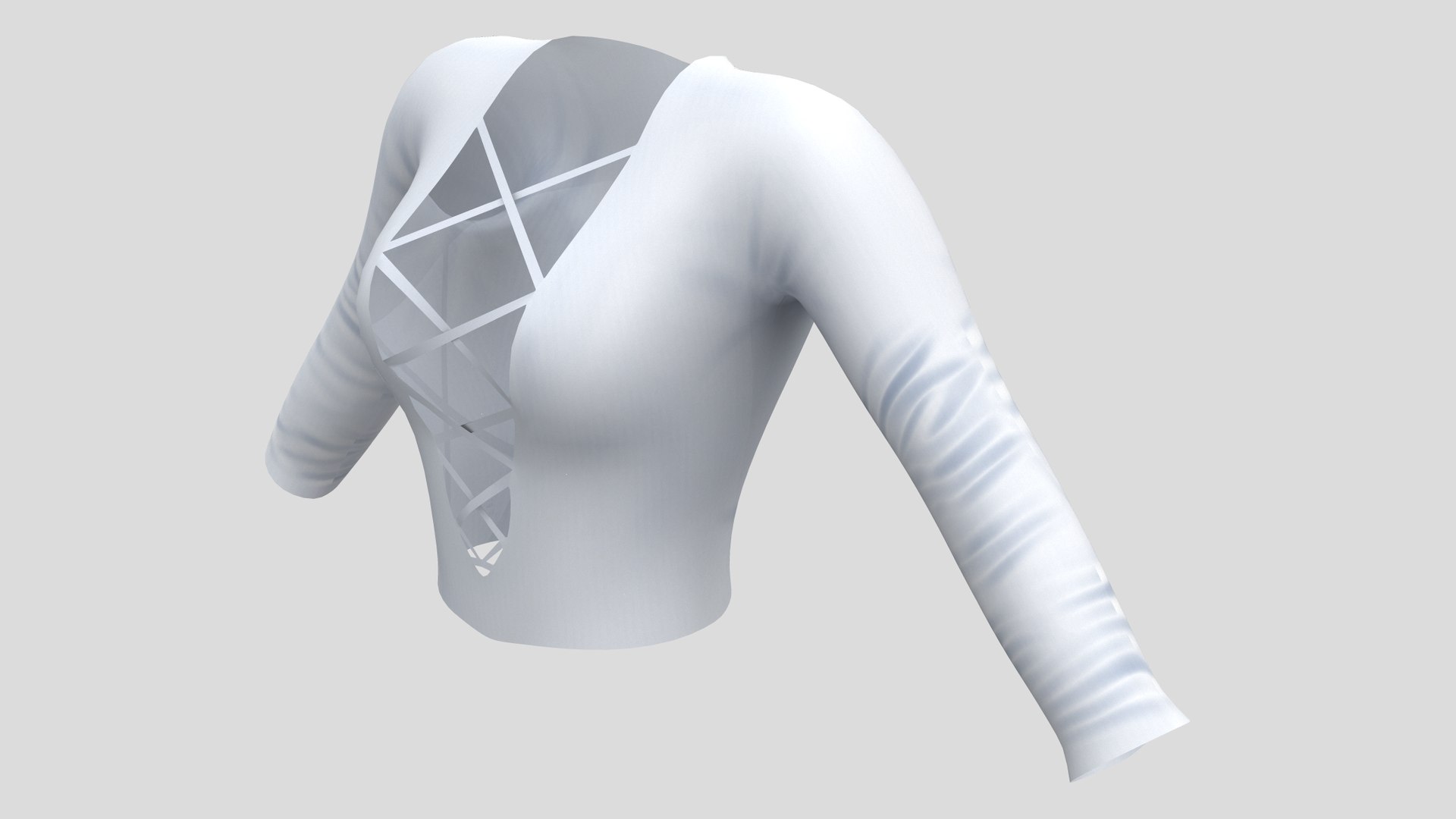 3D Lace Front Deep Cleavage Top - TurboSquid 1861360