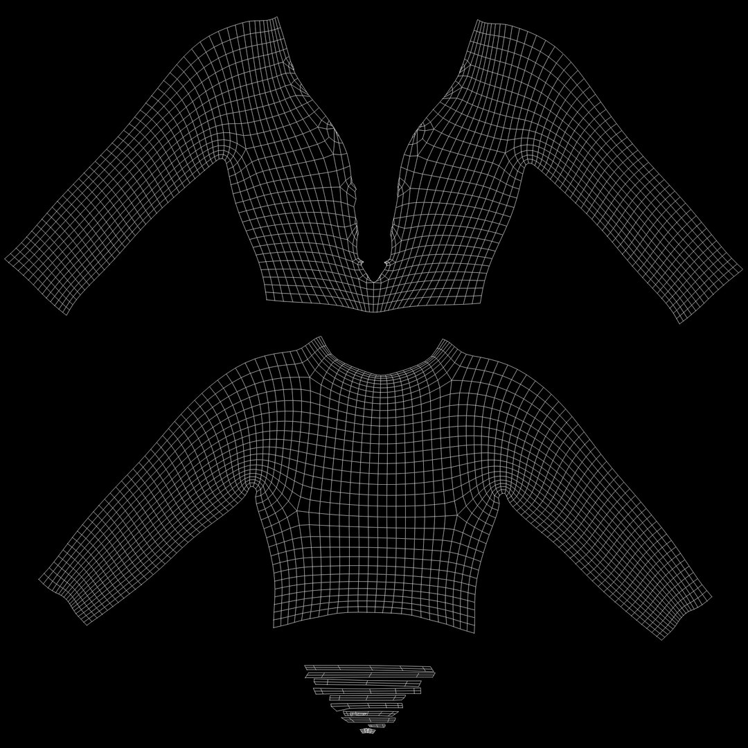 3D Lace Front Deep Cleavage Top - TurboSquid 1861360