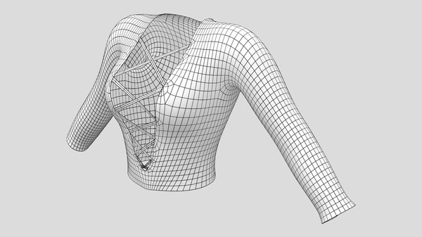 3D Lace Front Deep Cleavage Top - TurboSquid 1861360