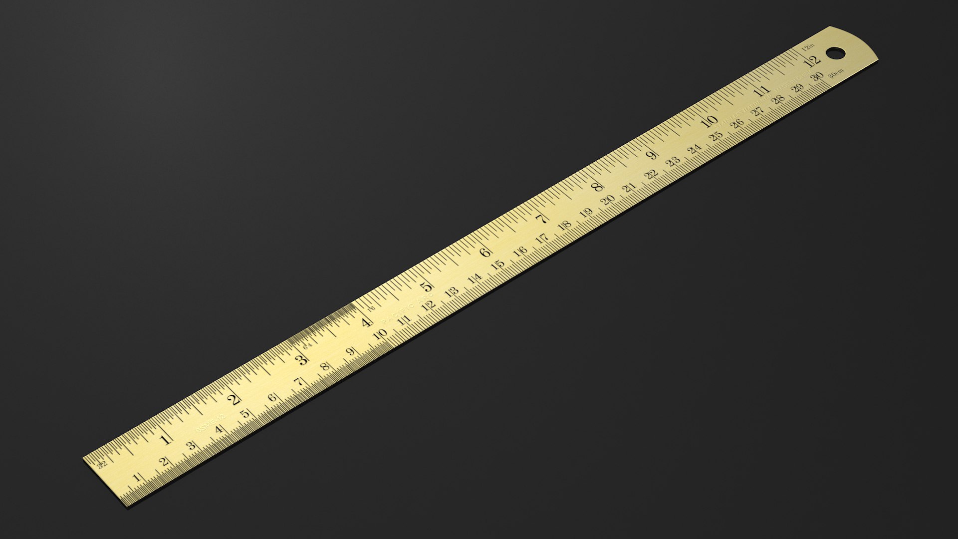 Brass ruler 3D - TurboSquid 1486644