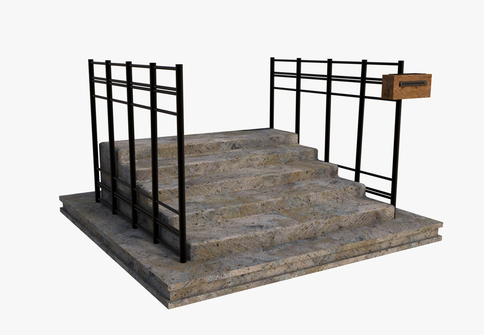 Free Ancient Stairs MailBox Door Model - TurboSquid 2404201