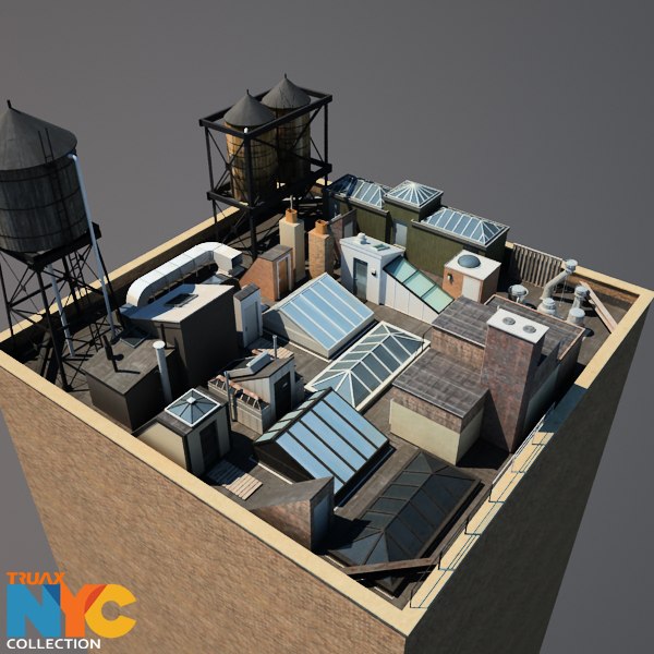 studios rooftop 01 scene 3d max