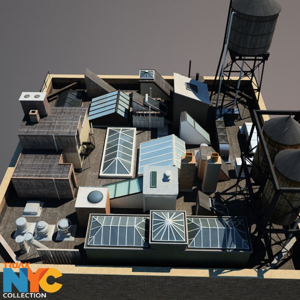 studios rooftop 01 scene 3d max