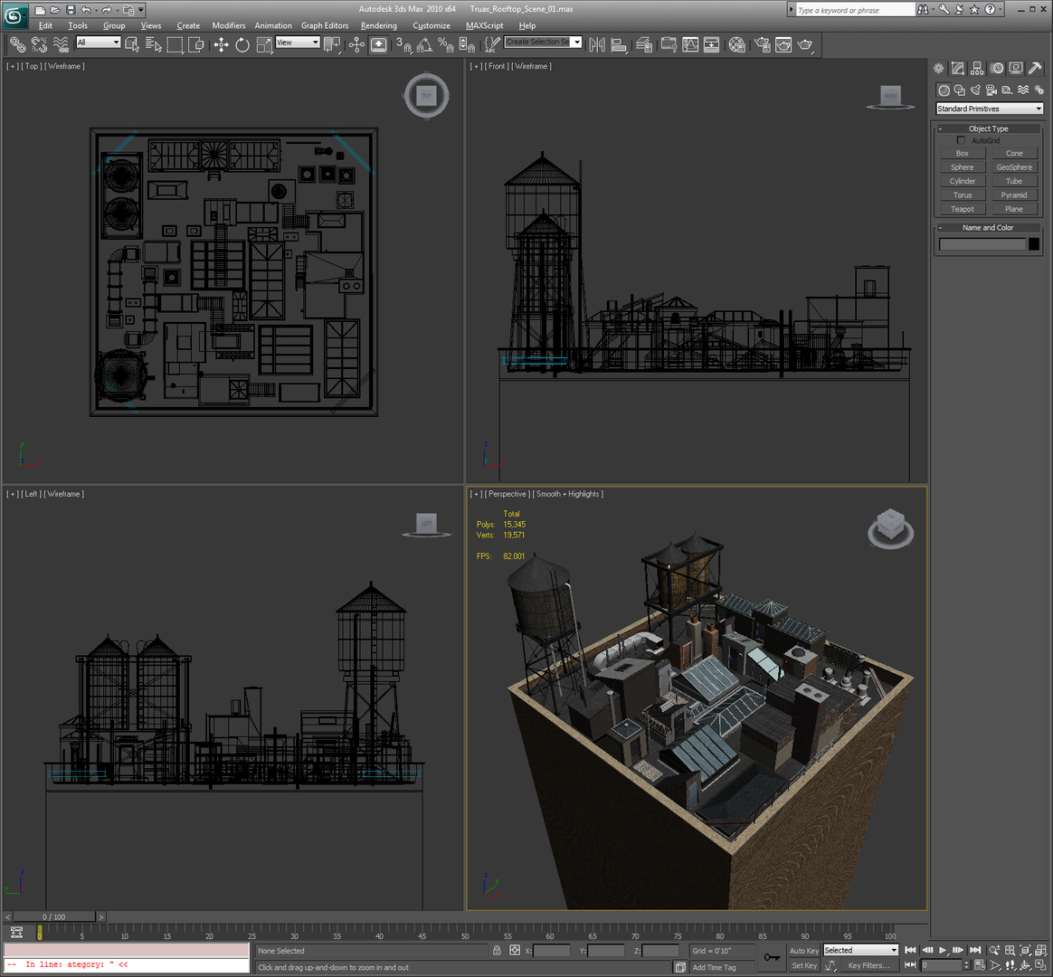 studios rooftop 01 scene 3d max