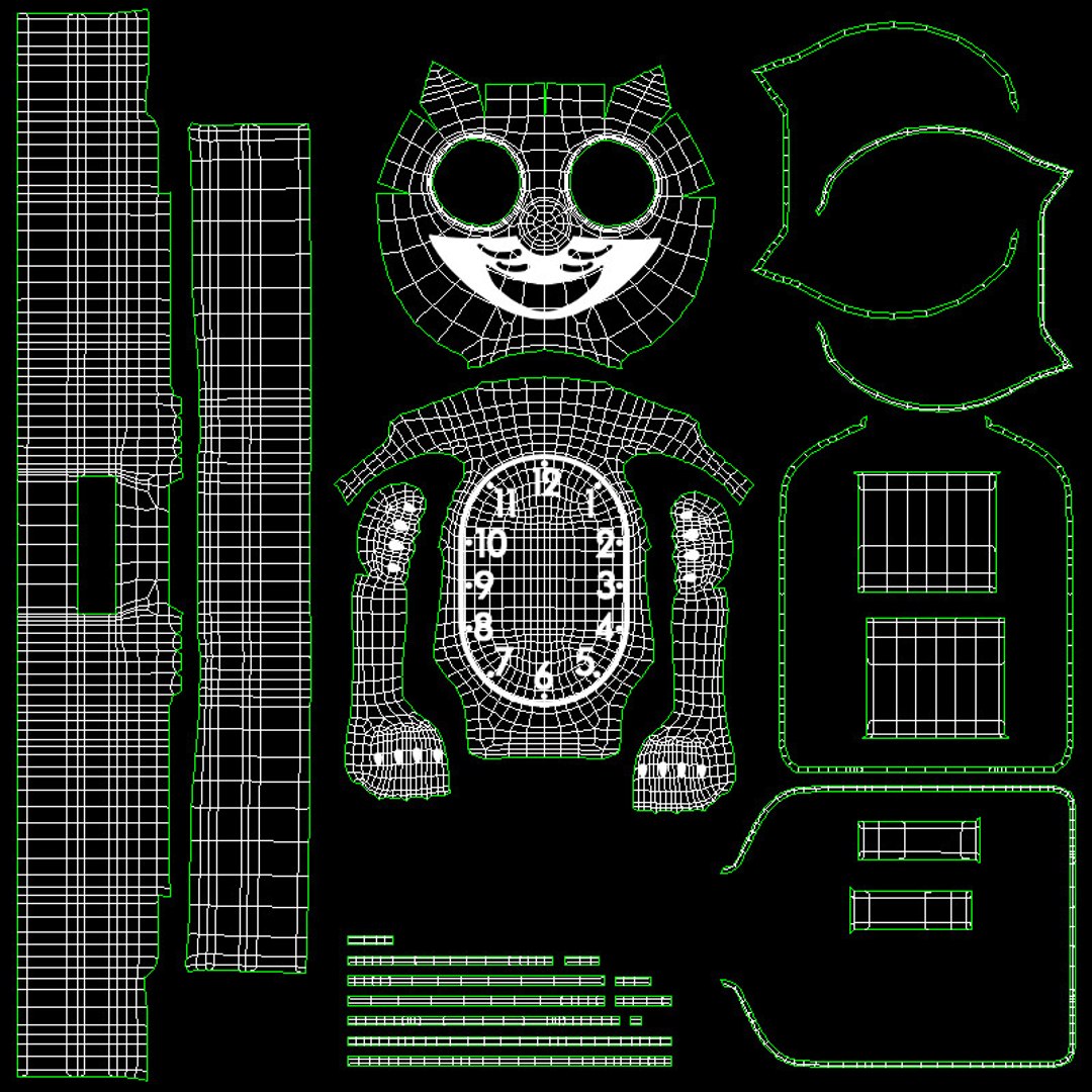 3d Model Kit-cat Clock