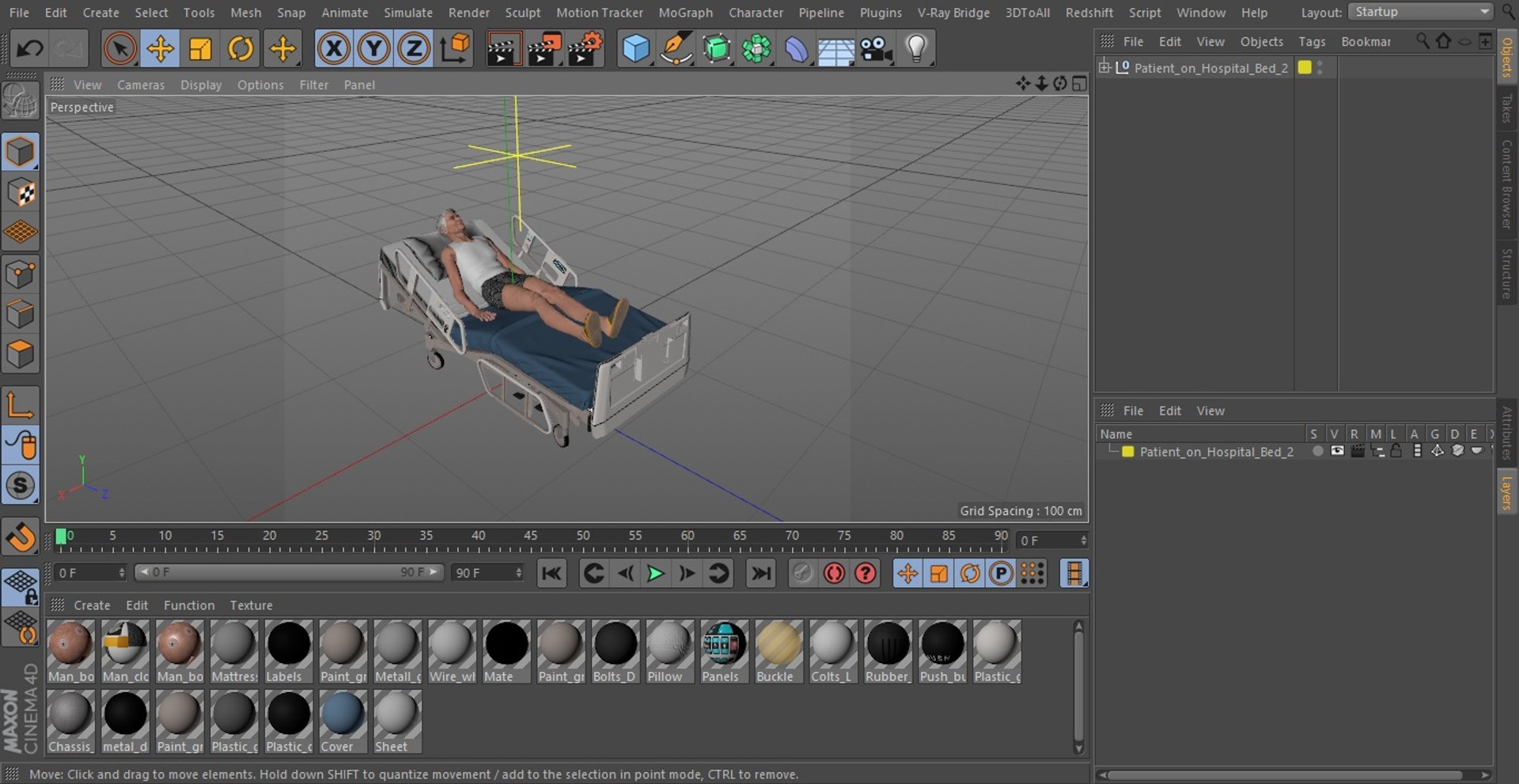 Patient on Hospital Bed 2 3D model - TurboSquid 1852900