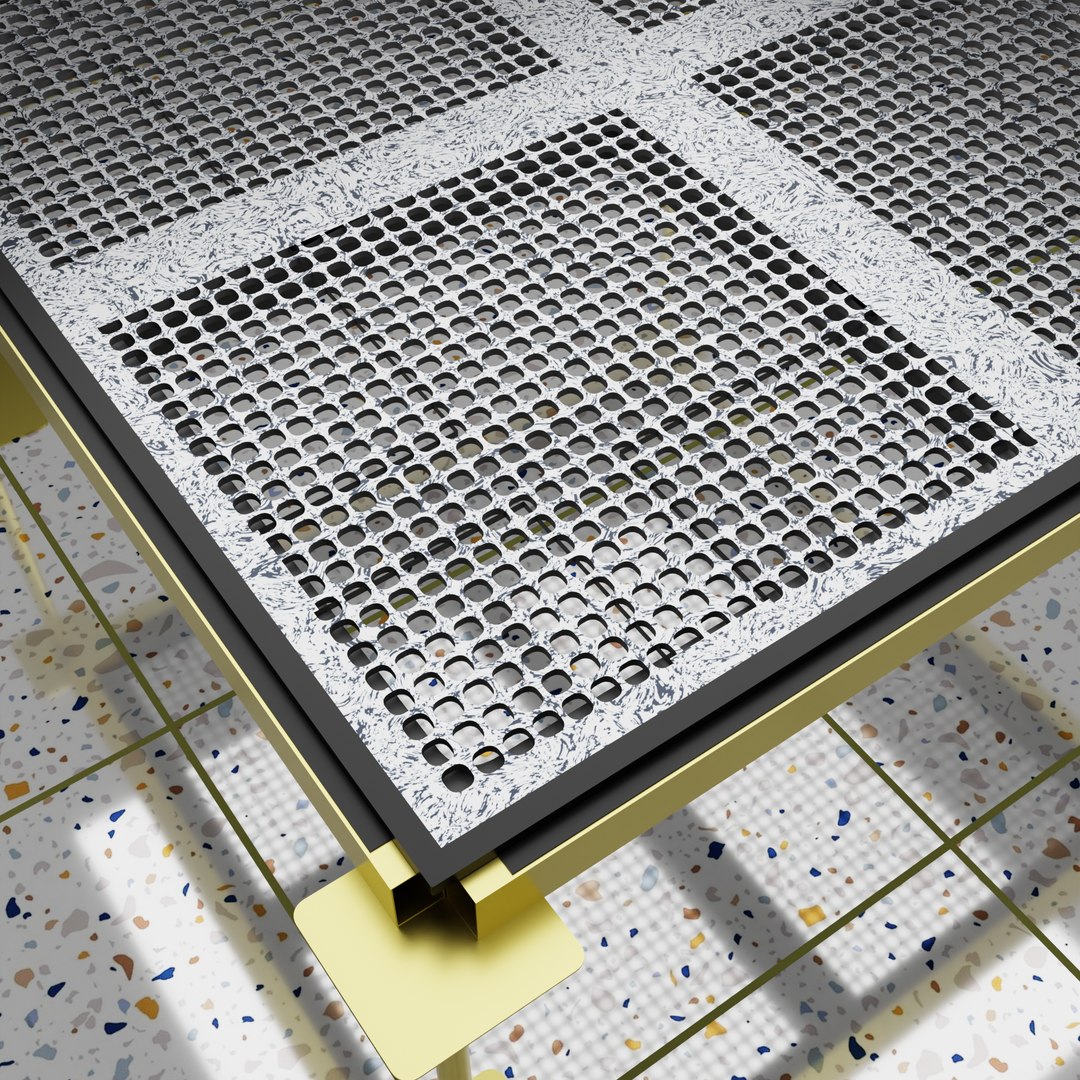 Perforated Raised Floor With Pedestals And Stringers 3D - TurboSquid ...