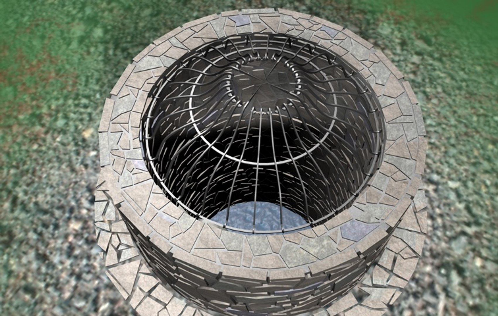 stone water 3d c4d