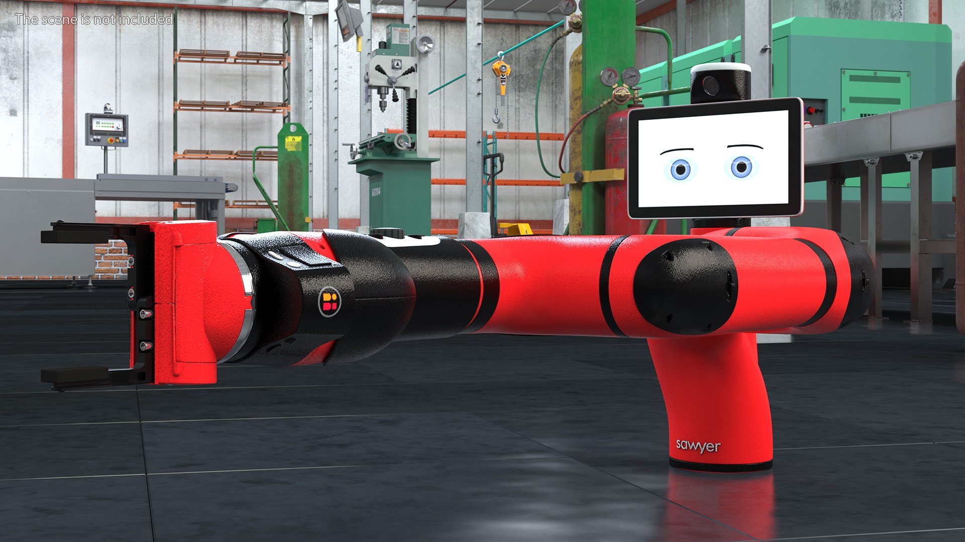 Sawyer Black Edition Collaborative Robot Rigged For Modo 3D Model ...