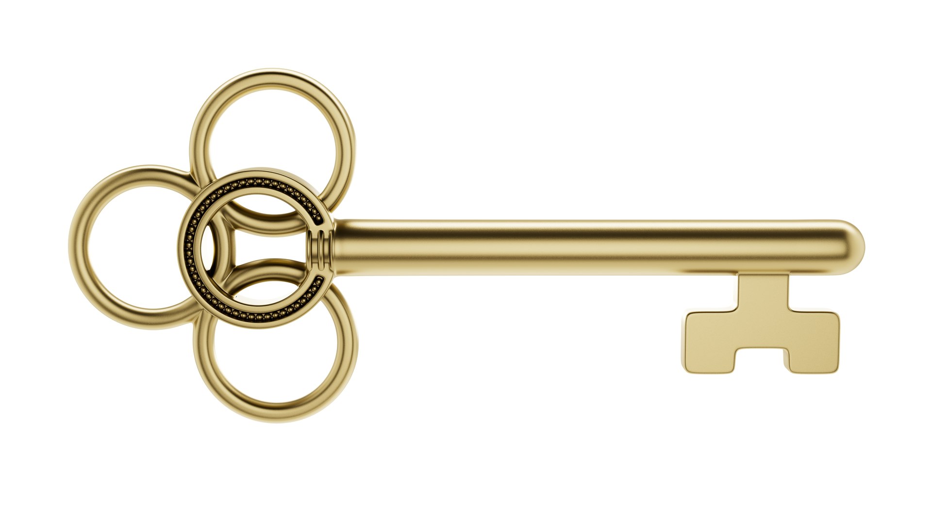 3D Model Vintage Golden Key - TurboSquid 2037808