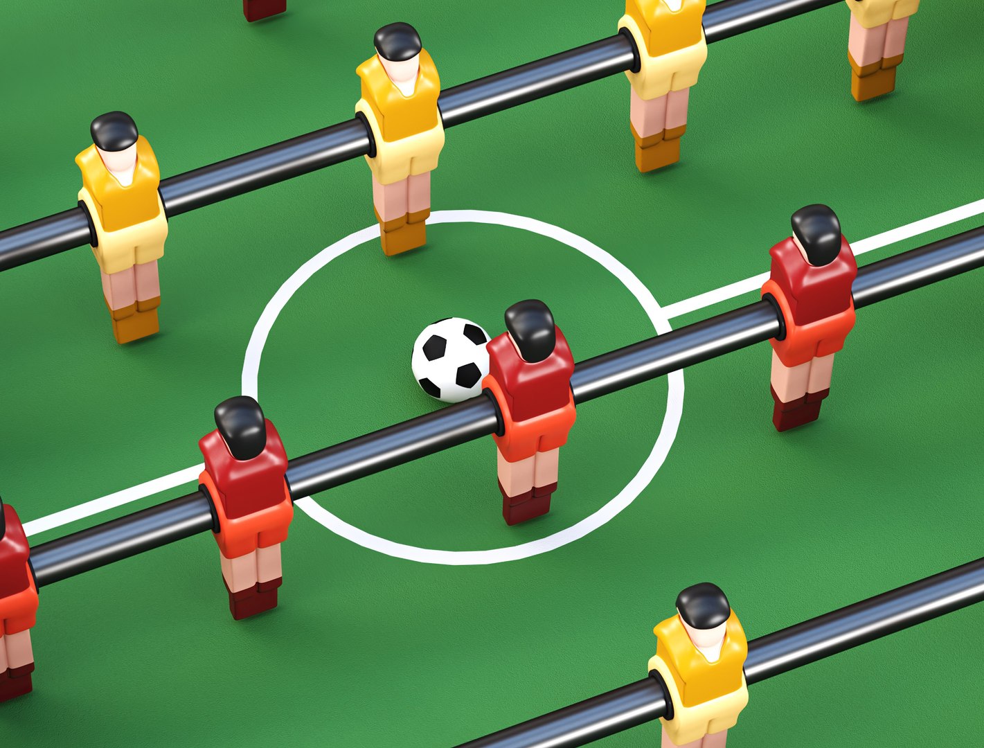 Table Football Game FGE-03 3D Model - TurboSquid 2284987