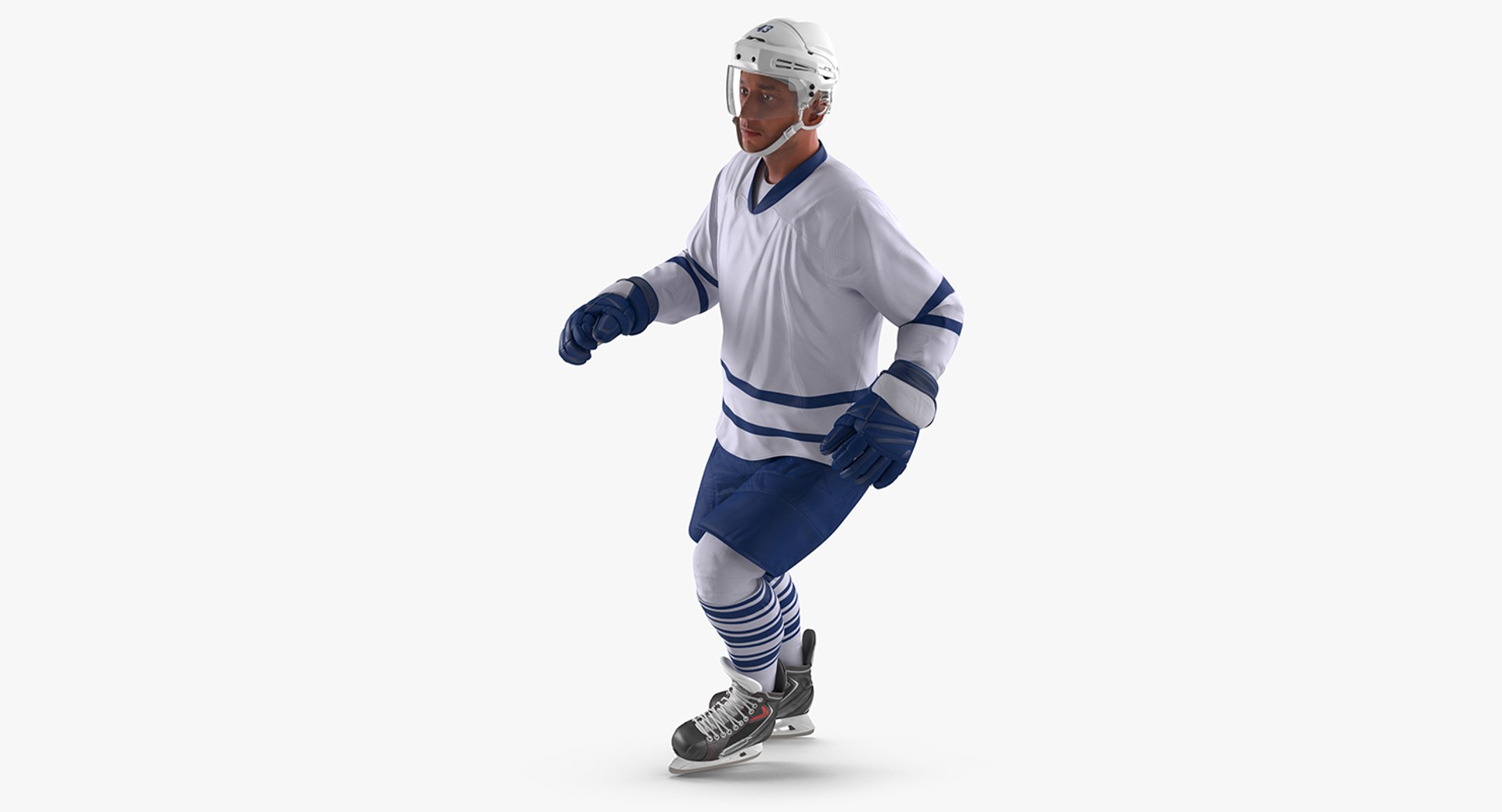 3d hockey player generic 4 model