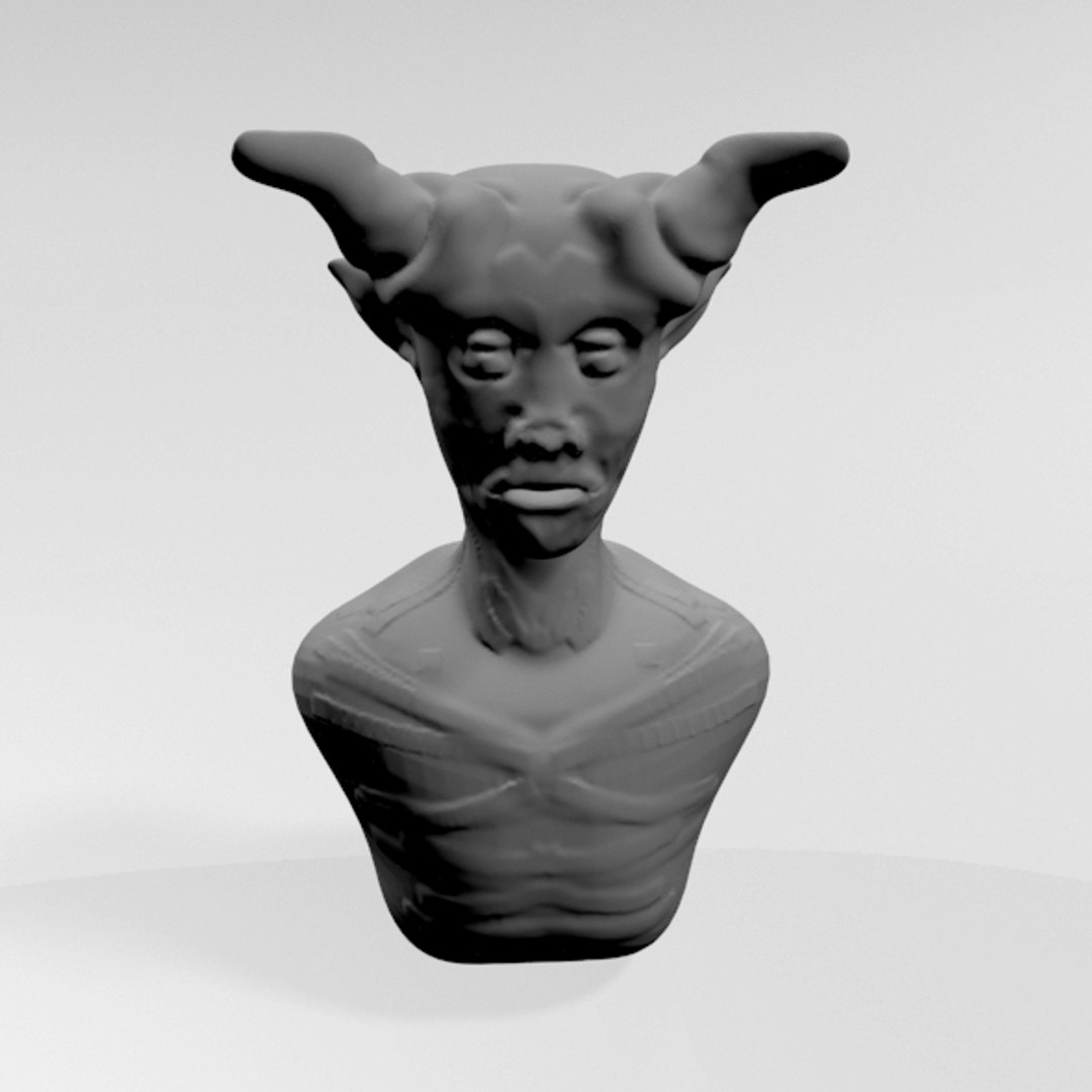3D Creature Bust 01 - TurboSquid 1762582