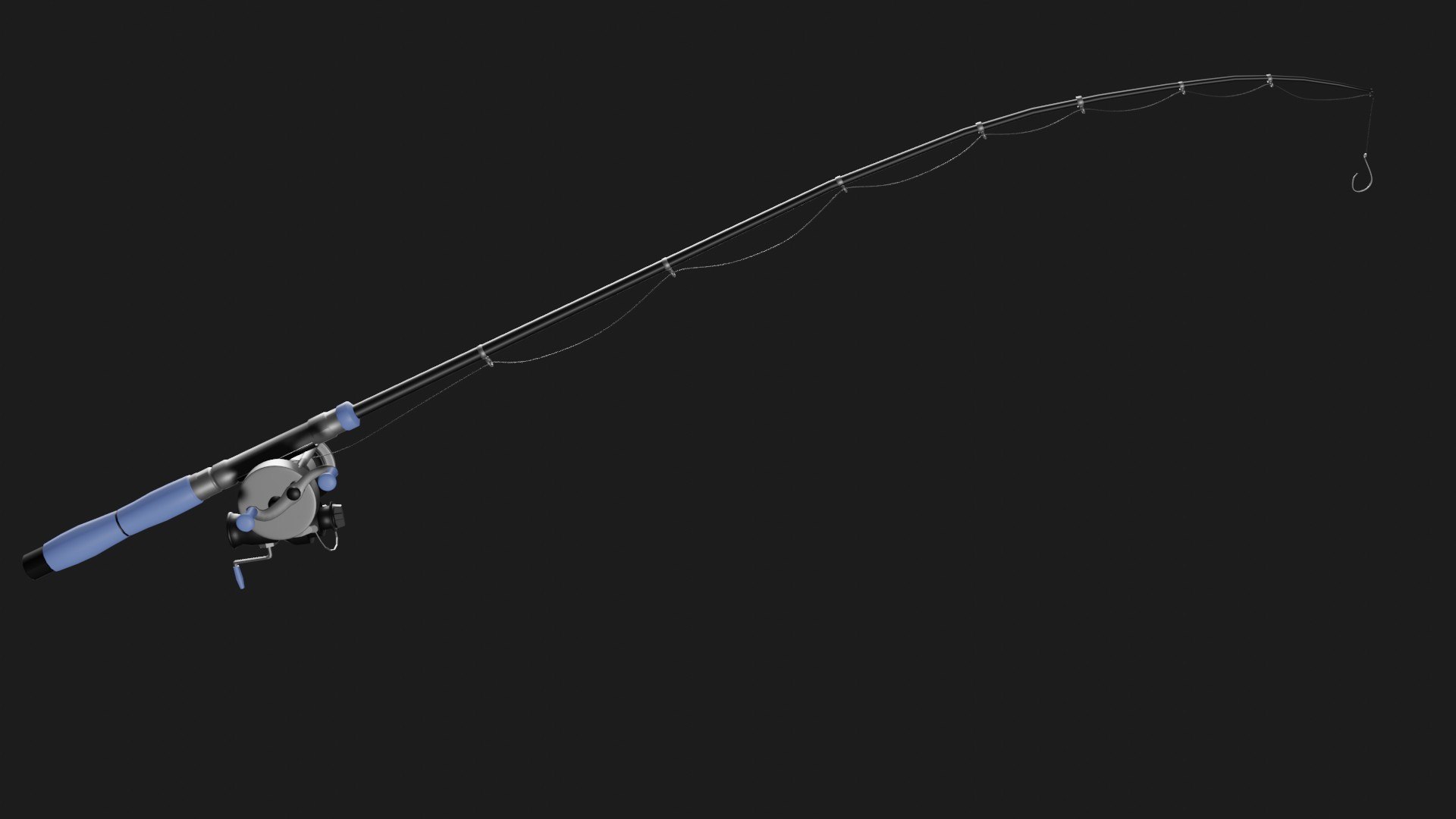 3D Fishing Rod Model - TurboSquid 1777021
