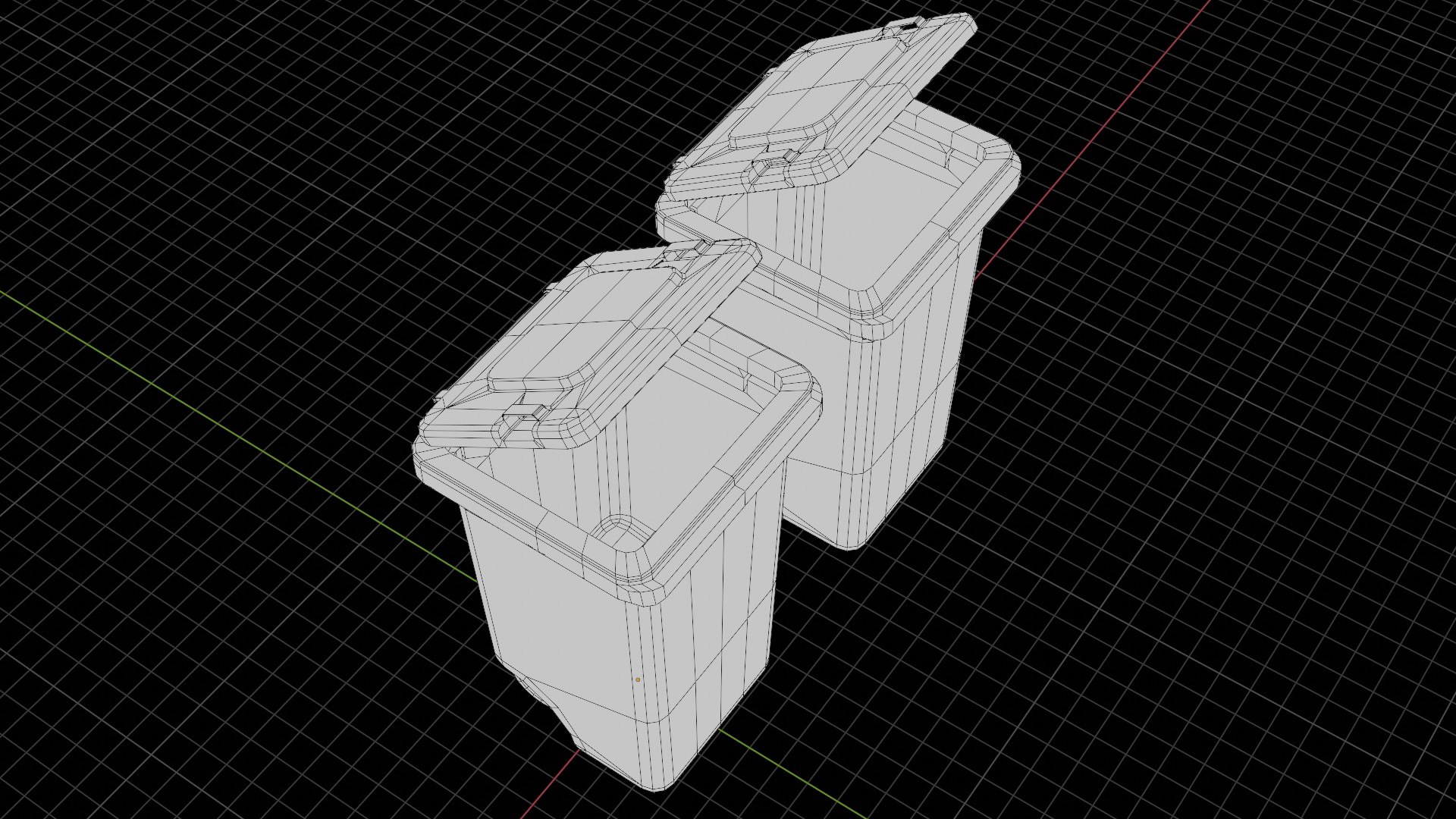 Plastic dust bin with 4k pbr textures clean and dirty 3D model ...