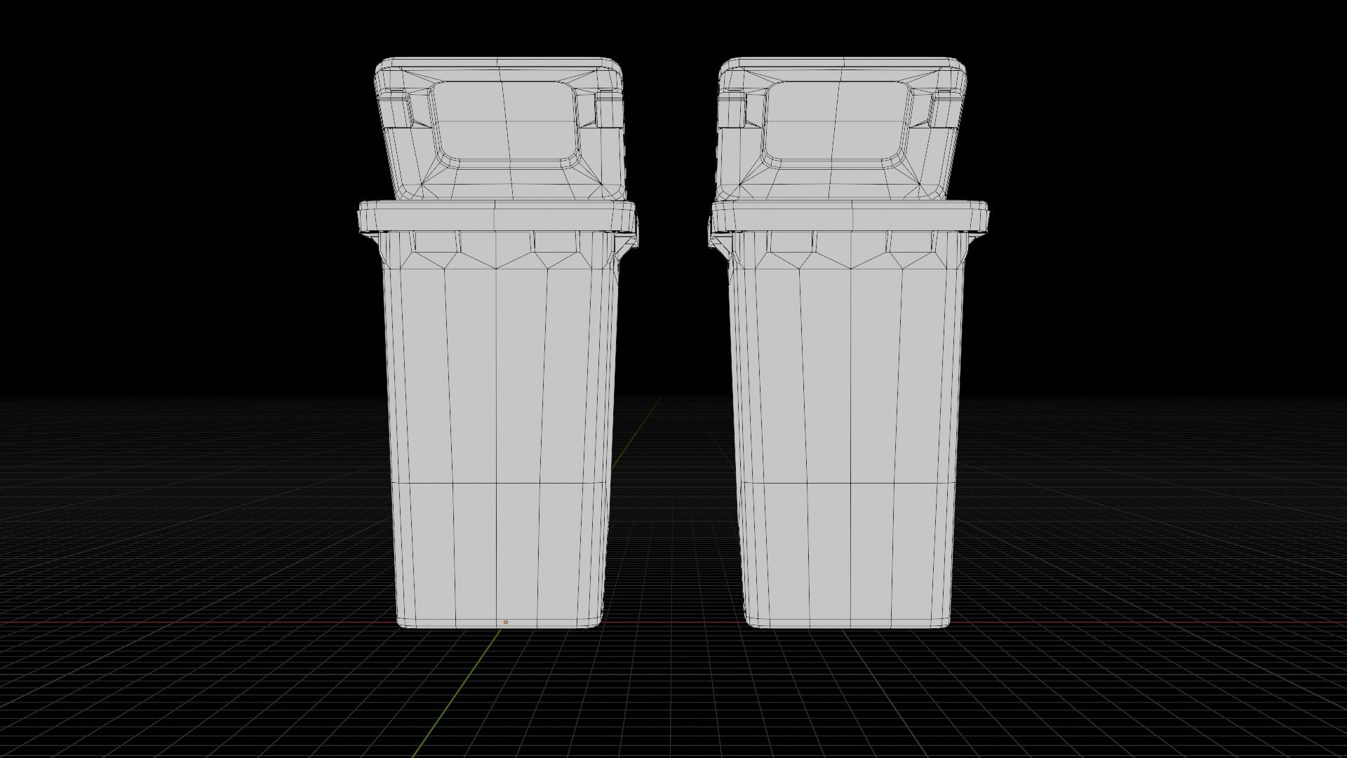 Plastic dust bin with 4k pbr textures clean and dirty 3D model ...